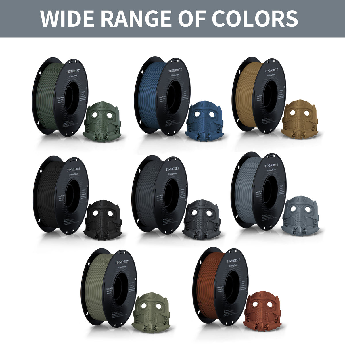 Carbon Fiber PLA Filament 1.75mm, TINMORRY PLA-CF 3D Printing Filament ...