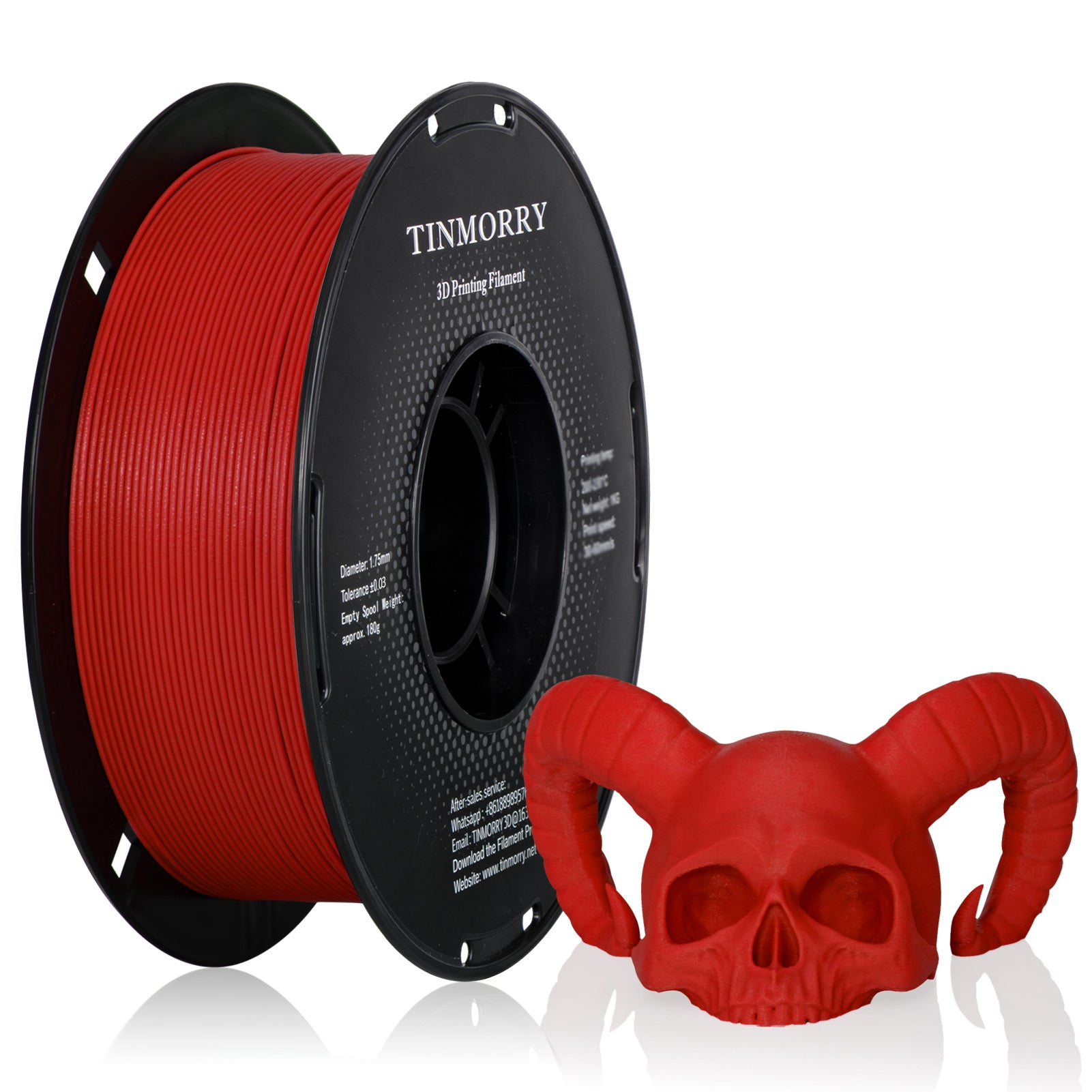 Glass Fiber PETG 3D Printer Filament 1.75mm, 1 KG, Frosted Red ...