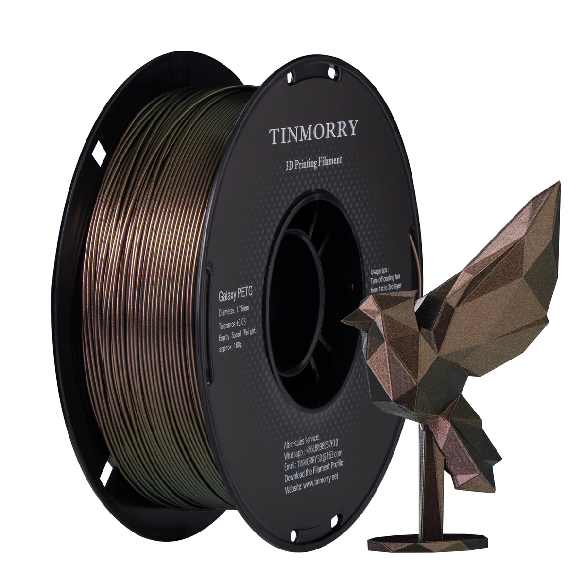 TINMORRY PETG Filament 1.75 mm, Galaxy PETG 3D Printer Filament, Compa ...